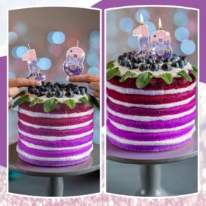 6 Pcs Birthday Candles, 2.8 Inch Mermaid Theme Birthday Cake The Number 0-9 Candles, 1 Pcs Number 3 Pcs Mermaid Tail and 2 Pcs Shell Candles for Birthday Decorations Mermaid Themed Party (Number 6)