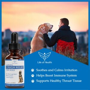 Natural Kennel Cough Treatment for Dogs - Supports Healthy Cough Relief for Dogs of All Breeds & Sizes - Dog Cough Suppressant - Dog Cough Relief - Dog Allergy Relief - Dog Itch Relief - 1 fl oz