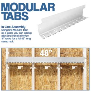 Fulton Woodworking Tools F-Clamp Modular Clamp Rack •Easy and Quick to Align •Pre-Drilled 16 inch on Center •3 Pack