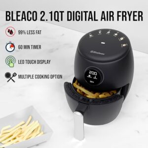 Belaco Air Fryer, 2.1Qt Digital Display, Rapid Air Circulation, Air Fryers, 60 Min Timer, Small Air Fryer, Adjustable Temperature, Dishwasher Safe Basket BEL-AF-02