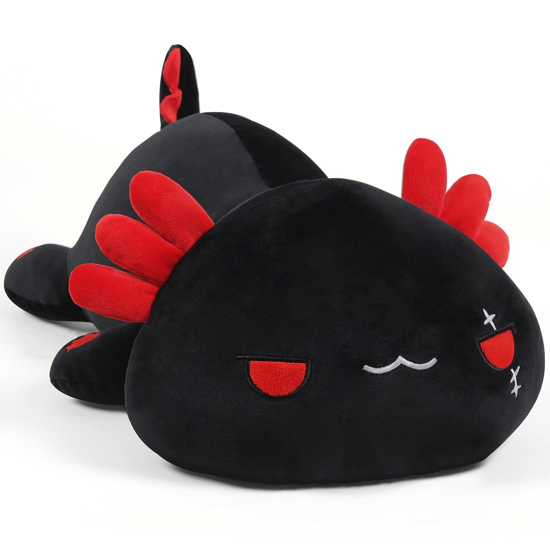 SNOWOLF Black Axolotl Plush Pillow Cute and Soft Axolotl Stuffed Animal Kawaii Plushie Toy Great Gift for Kids, 12"