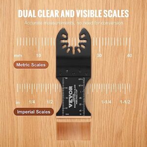 VEVOR 3PCS Carbide Oscillating Tool Blades, Universal Quick Release Oscillating Saw Blades, Multitool Tool Blades for Hard Material, Metal, Nails, Bolts, Fit Dewalt Milwaukee Hitachi Chicago