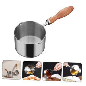 FELTECHELECTR Oil Pan Mini Candy Mini Heater Stainless Steel Saucepan Steaming Pot Candle Making Pot Chocolate Melting Pot Oil Pots for Cooking Deepen Pot Soup Pan Coffee Cheese Cooking Pot