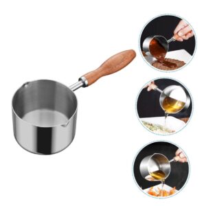 FELTECHELECTR Oil Pan Mini Candy Mini Heater Stainless Steel Saucepan Steaming Pot Candle Making Pot Chocolate Melting Pot Oil Pots for Cooking Deepen Pot Soup Pan Coffee Cheese Cooking Pot