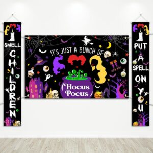 avezano hocus pocus halloween decorations 3pcs halloween witches banner hocus pocus halloween door decorations indoor outdoor