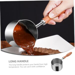 FELTECHELECTR Oil Pan Mini Candy Mini Heater Stainless Steel Saucepan Steaming Pot Candle Making Pot Chocolate Melting Pot Oil Pots for Cooking Deepen Pot Soup Pan Coffee Cheese Cooking Pot