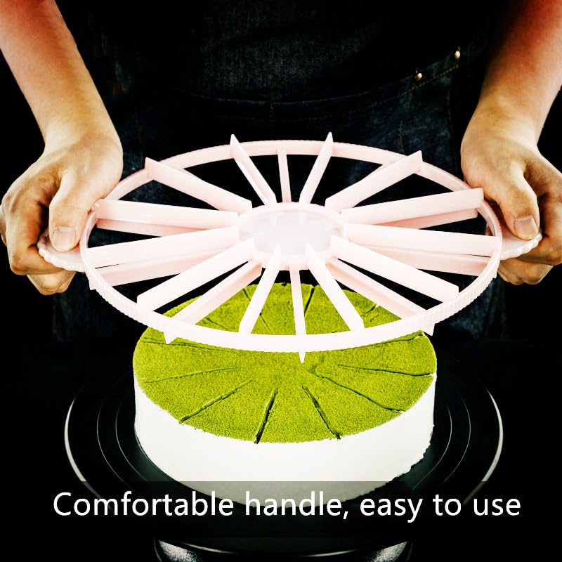 Cake Portion Marker Cake Cutter Slicer Cheesecake Cutter for Even Slices,Round 14/16 Piece Double Sided Cake Portion Marker Cake Divider Baking Tool for 10 Inch Diameter