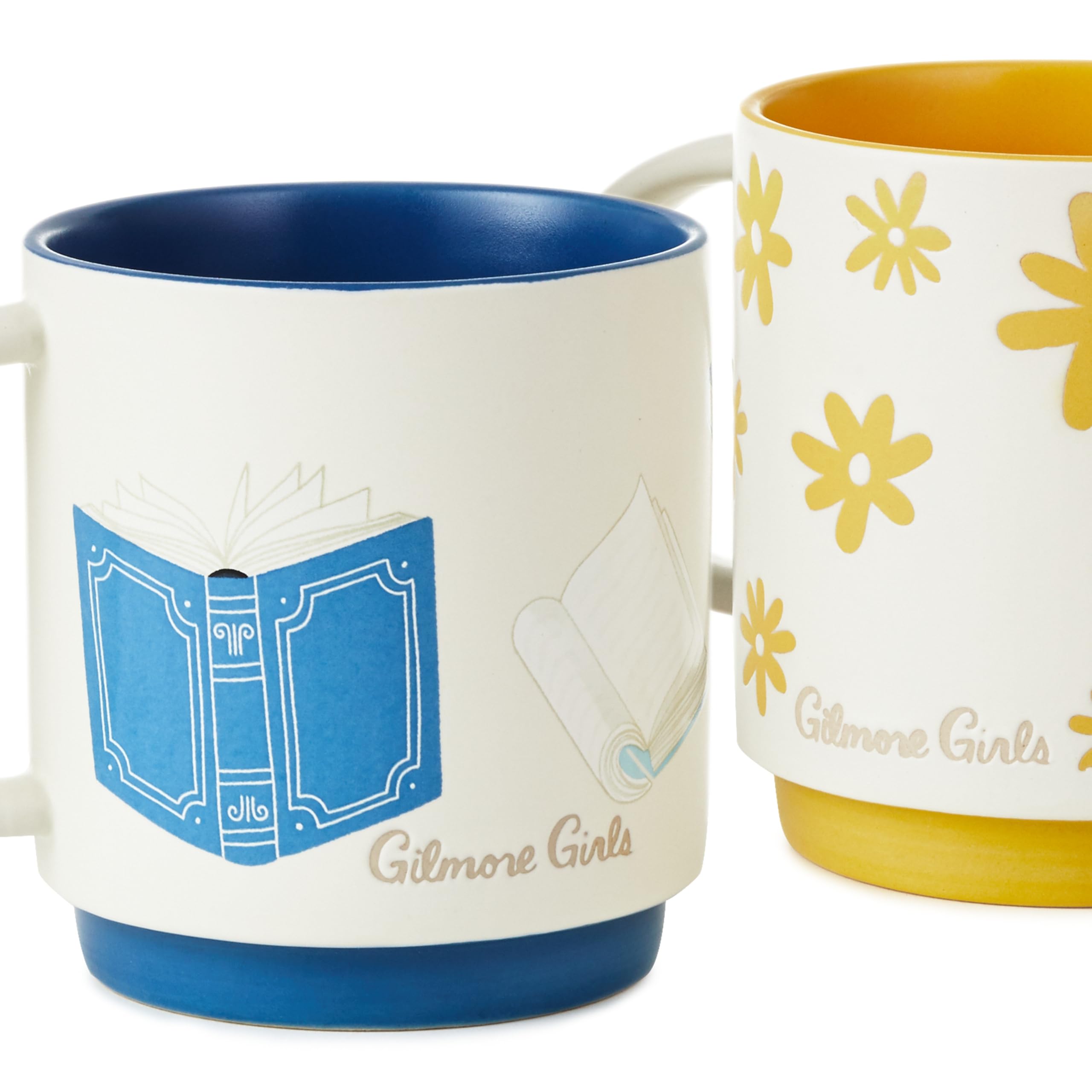 Hallmark Gilmore Girls Mug Set (Lorelai and Rory) Set of 2 Stacking Mugs, Gift for Mother's Day, Christmas, Birthdays