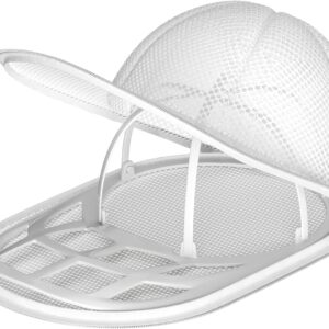 LONGD Hat Washer Cage for Baseball Caps, Sturdy Cleaning Protector with Frame Cage and Laundry Bag, Washing Machine Safe Hat Cleaner and Organizer, Suitable for Adult and Kids' Caps - 1-Pack,White