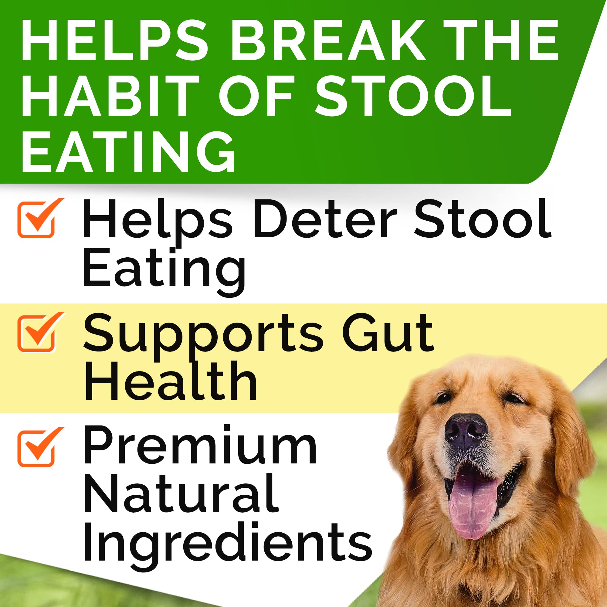 STRELLALAB No Poo Chews for Dogs - Stop Dog Poop Eating - Coprophagia & Stool Eating Deterrent with Probiotics, Digestive Enzymes & Immune Support - Liver Flavor - Made in USA - 120 Chews