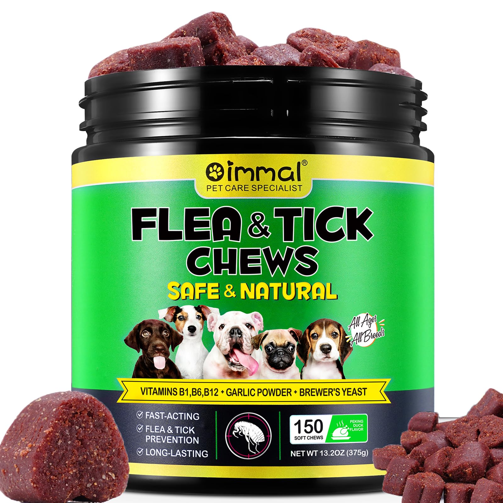 Flea & Tick Prevention for Dogs Chewable, Natural Flea and Tick Supplement for Dogs, Flea and Tick Chews for Dogs, Oral Flea Pills for All Breeds and Ages Dogs02