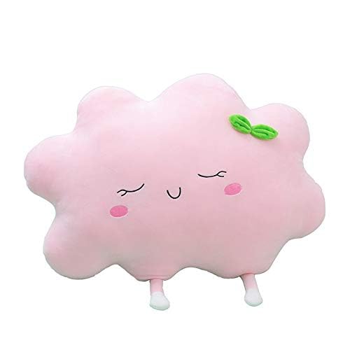 XIAOHONG Cloud Cushion Pillow, Cloud Throw Pillows for Bedroom Car Decorative, 3D Plush Cloud Shaped Decorative Pillow,Decorative Nursery Pillow,Playroom Décor, Cute Kids Throw Pillows (Pink)