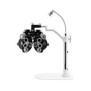 aisitesy simple ophthalmic phoropter arm bracket table stand with top lamp vision tester support desktop use with light