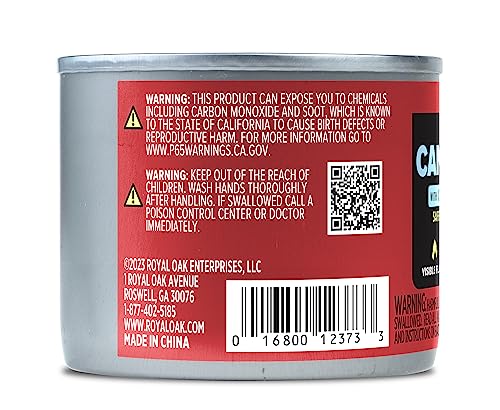 Royal Oak Canned Heat 12 Pack 6 Hour Fuel, Easy Open, Resealable, Non-Drip, For Food, Burners for Chafing Dishes, Buffet Burners, Parties, Weddings, BBQs