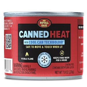 Royal Oak Canned Heat 12 Pack 6 Hour Fuel, Easy Open, Resealable, Non-Drip, For Food, Burners for Chafing Dishes, Buffet Burners, Parties, Weddings, BBQs