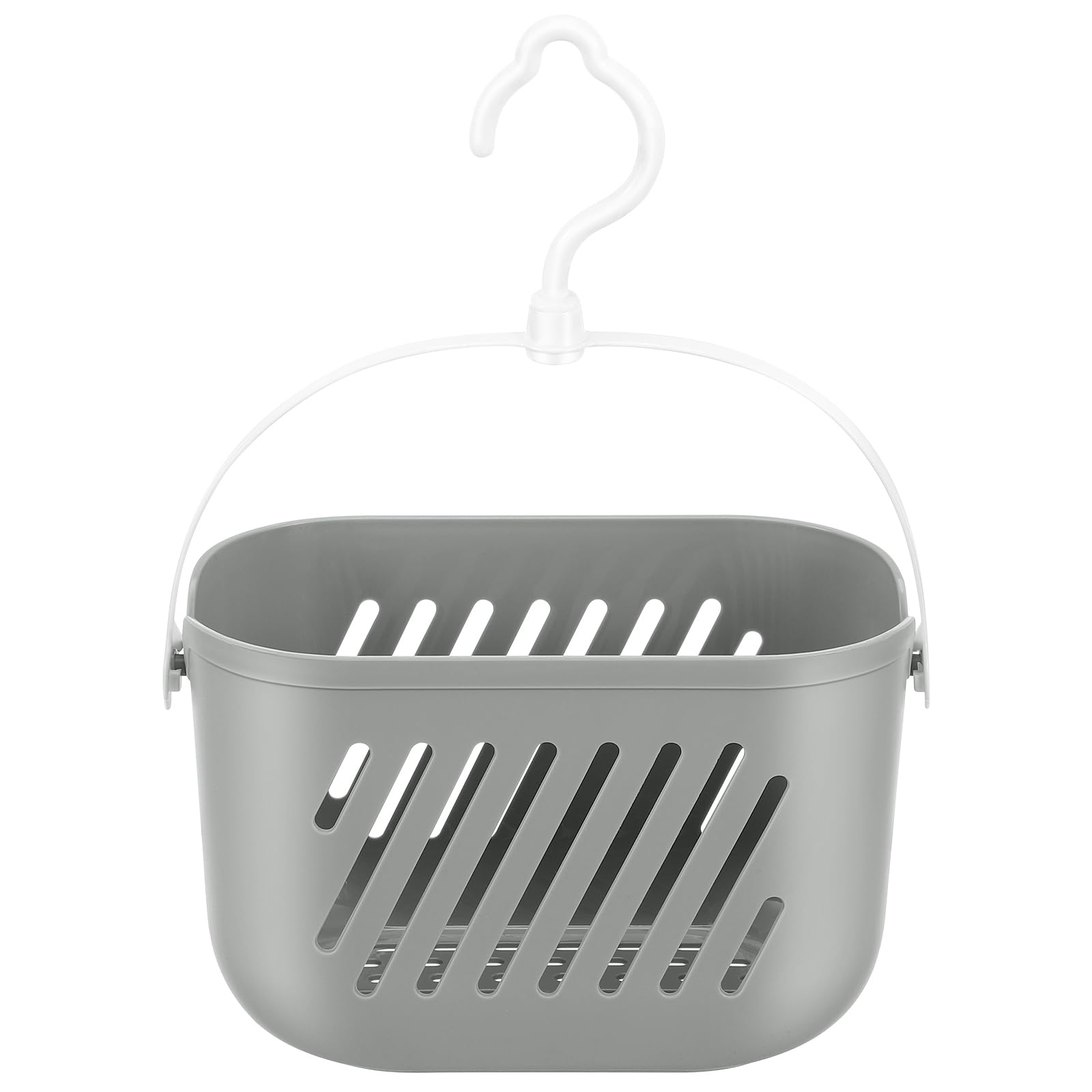 DOITOOL Hanging Shower Caddy Plastic Hanging Shower Basket Portable Kitchen Organizer Storage Basket with Hook for Home Bathroom Kitchen, Grey Plastic Shower Caddy Basket