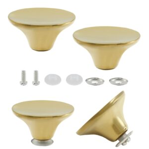 unlorspy 4 sets solid dutch oven knob,45 x 23 x15mm (top dia*h*base dia) stainless steel universal dutch oven pot knob cast iron replacement handle (gold)