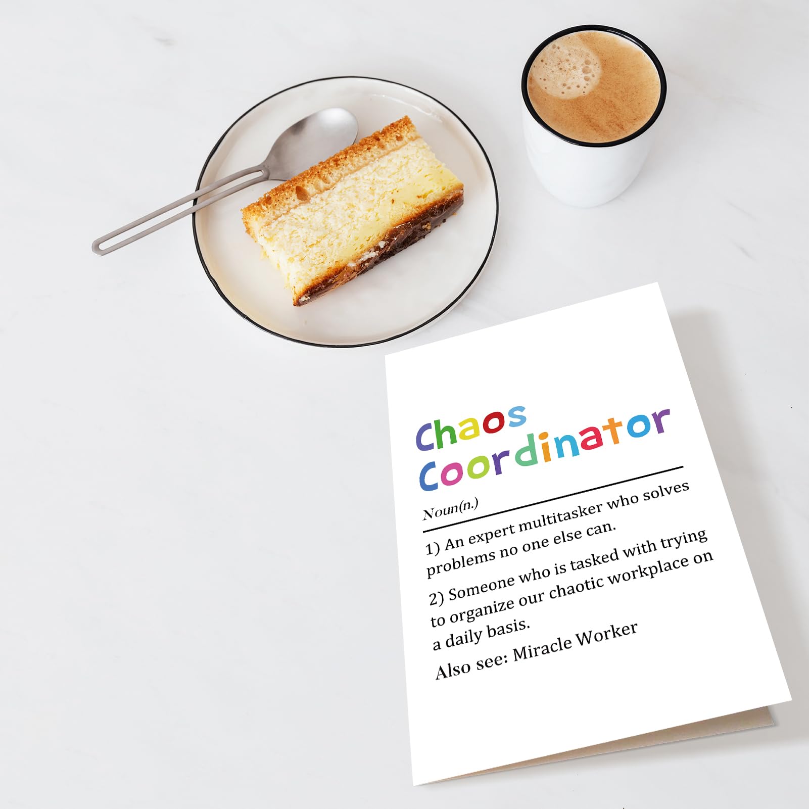 Chenive Funny Boss Day Card for Boss Manager, Funny Coworker Birthday Card, Coworker Leaving Card, Retirement Card, Chaos Coordinator Definition Card