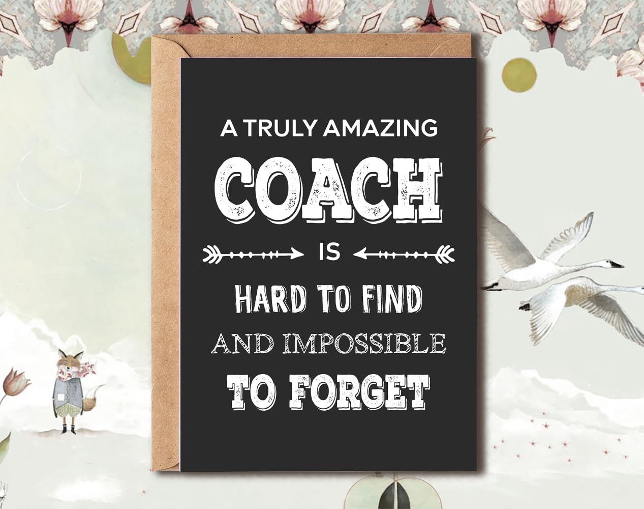 NTVShop Thank You Card For An Awesome Coach - Appreciation Gift - Card For All Occasions - Cute Card For Men And Women