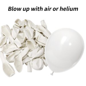 RUBFAC 5 Inch White Balloons, 120pcs Party Latex Balloons, Thicker White Balloons for Birthday Wedding Baby Shower Graduation Anniversary Party Decorations