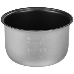 rice cooker inner pot, 2l non-stick coated inner pot replacement 4.21"d x 7.22"w round cake baking model aluminum alloy rice cooker inner pot for rice oatmeal mixed grains and more