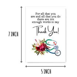 NTVShop Cute Thank You Card - Healthcare Worker Thank You Card - Nurse Appreciation Card - Perfect Card For Doctor Nurse