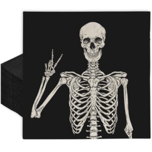 grehge skull paper napkins disposable halloween skeleton luncheon napkins smile skull decor