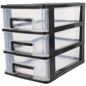 cabilock closet mini office supplies pen organizer storage plastic drawers 3 drawer storage organizer plastic s plastic drawers organizer small drawer hat rv black stationery organizer