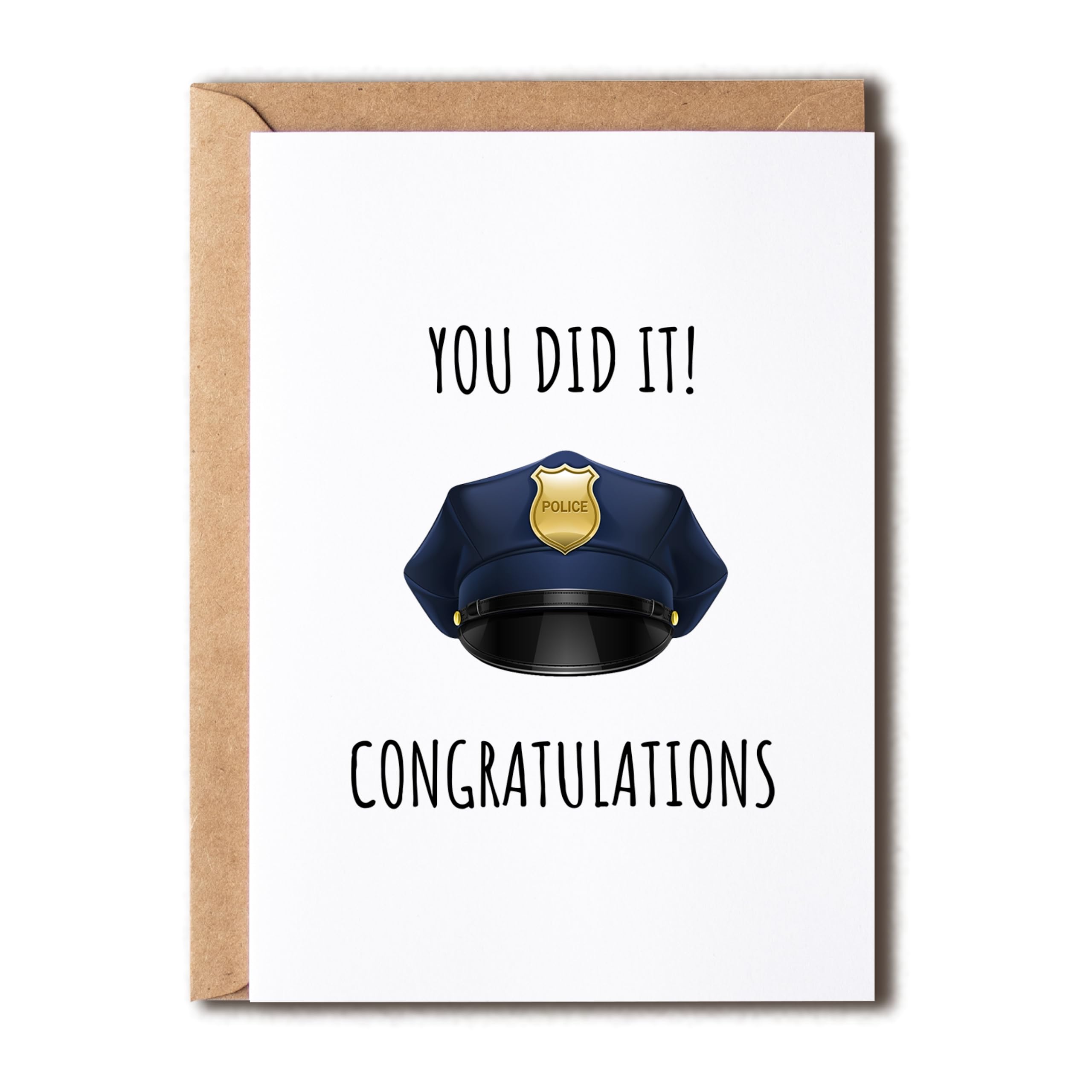 NTVShop Police Congratulation Card - You Did It - Policeman Promotion - Police Graduation Card - Gift For Him Her