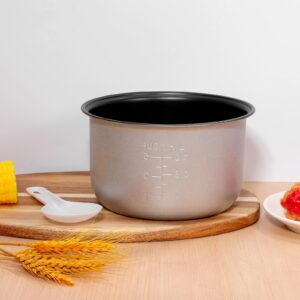 Rice Cooker Inner Pot, 2L Non-stick Coated Inner Pot Replacement 4.21"D x 7.22"W Round Cake Baking Model Aluminum Alloy Rice Cooker Inner Pot for Rice Oatmeal Mixed Grains and More