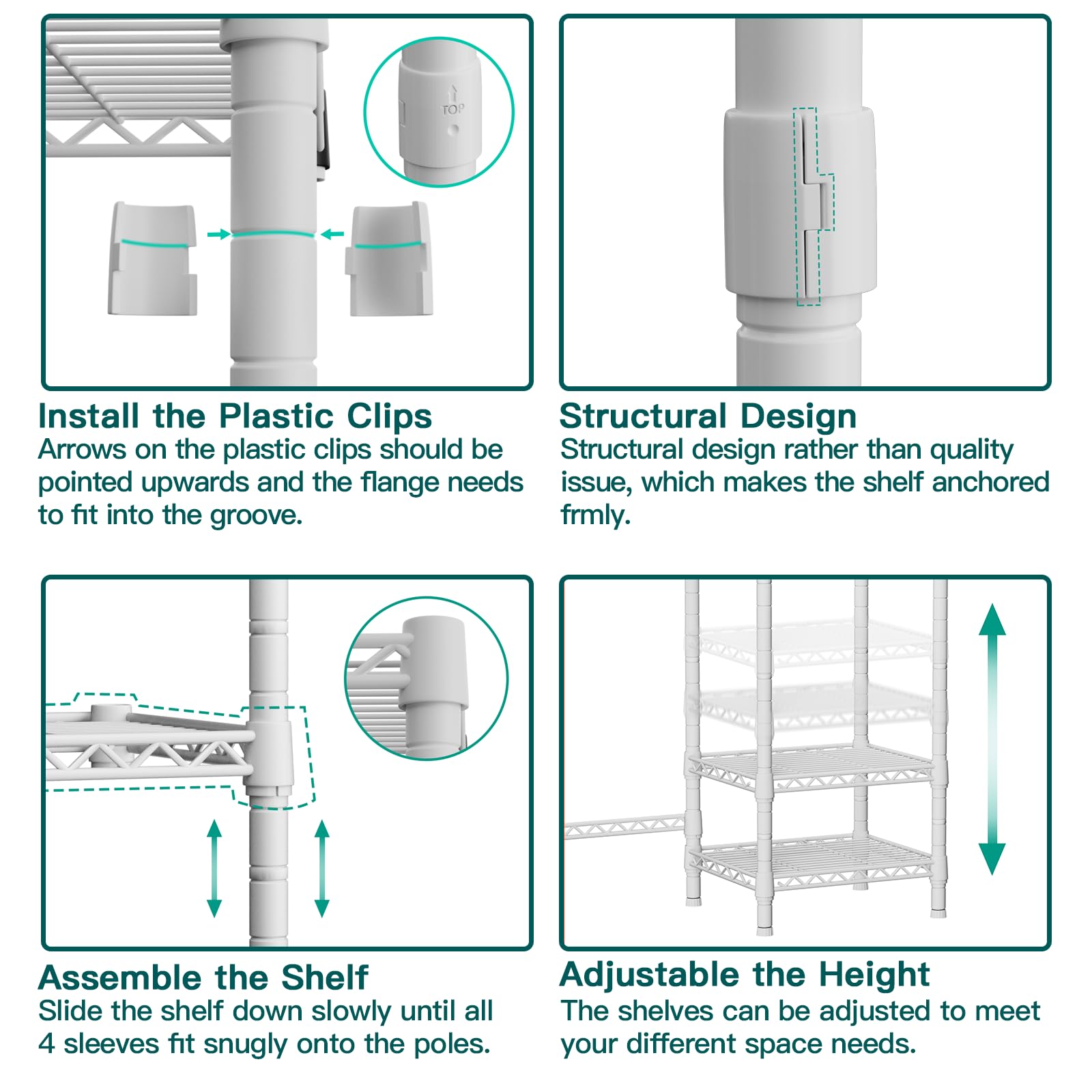 Ulif U7 Over the Washer and Dryer Storage, Laundry Room Heavy-Duty Space Saver with 6 Shelves and 2 Hanger Rods, Laundry Clothes Drying Rack and Toiletries Organizer, 47.2”W x 13.4”D x 77.4”H, White