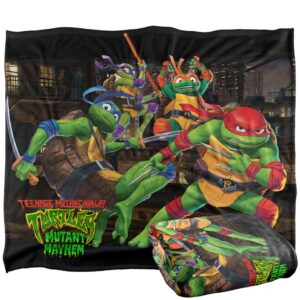 teenage mutant ninja turtles: mutant mayhem blanket, 50"x60" nightly rooftop escapade silky touch super soft throw blanket