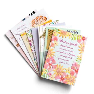 dayspring - birthday - friendship - 8 greeting card assortment pack with envelopes (j4523)