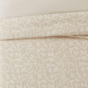 Charisma Regan Matelasse, Queen Duvet, Tan