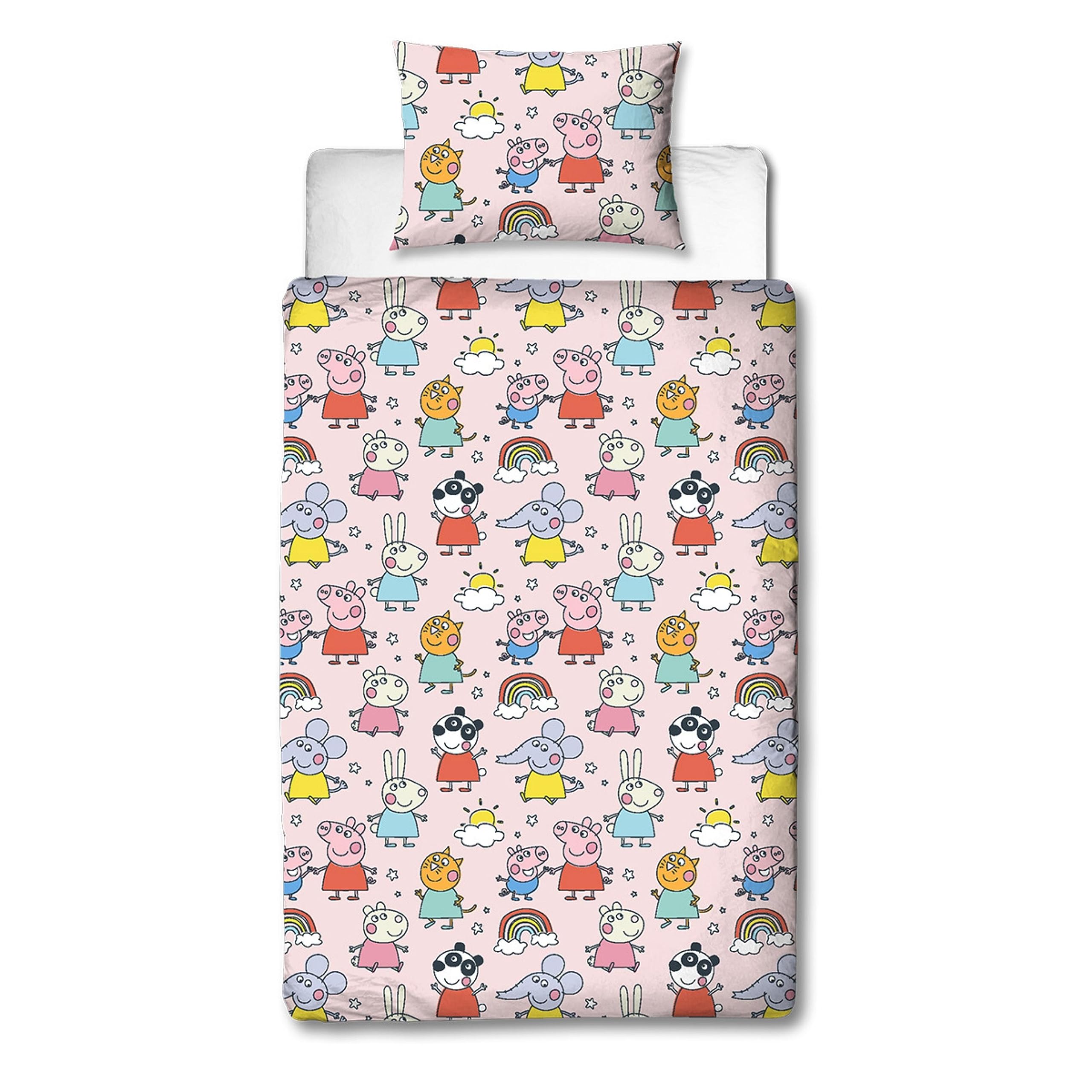 Character World Peppa Pig Playful Single Rotary Duvet Set (PP1PYFDS002)