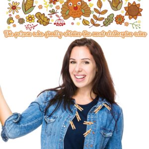 Don't Say Baby Game, Fall Autumn Thanksgiving Pumpkins Baby Shower Game Include Baby Shower Sign and 50 Pcs Mini Clothespins, Gender Neutral Baby Shower Decoration, Party Favors Supplies-LF14