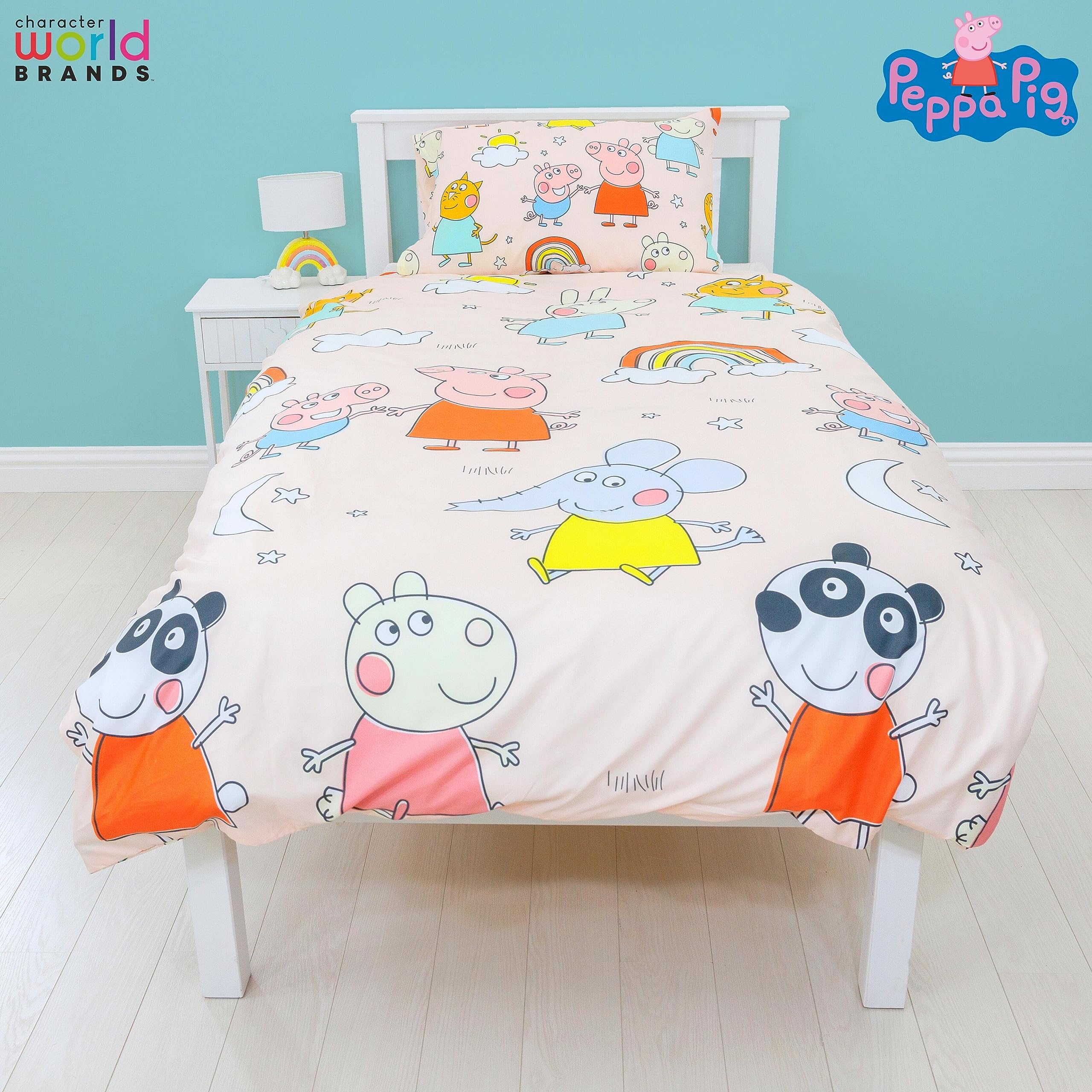 Character World Peppa Pig Playful Single Rotary Duvet Set (PP1PYFDS002)