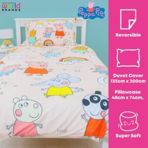 Character World Peppa Pig Playful Single Rotary Duvet Set (PP1PYFDS002)