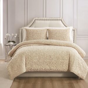 Charisma Regan Matelasse, Queen Duvet, Tan