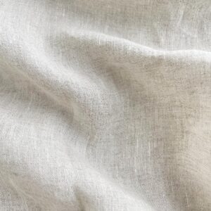 100% Linen Fabric, High Twisted Yarn 21s, Light Weight, Precut 3y (Light Natural)