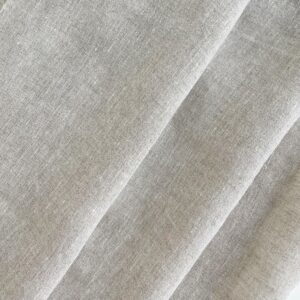 100% Linen Fabric, High Twisted Yarn 21s, Light Weight, Precut 3y (Light Natural)