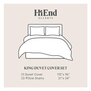 Paseo Road by HiEnd Accents Cabin Bedding Acadia 3 Piece Lodge Duvet Cover Set with Pillow Shams, King Forest Bedding, Cotton Pine Trees Comforter Cover Set, Woodland Nature Western Rustic Bed Set