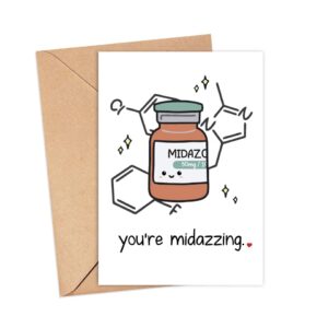 OwingsDesignsPerfect You're Midazzling Card - Midazolam Card - Thank You Card Gift For Doctor-Nurse - Cute Medical Card - Anesthesia Card - Greeting Card