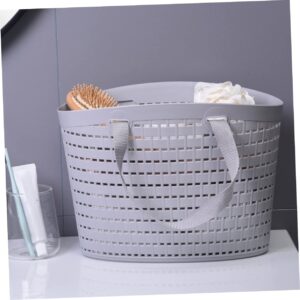 Outanaya 2pcs Plastic Laundry Basket Plastic Baskets for Storage Camping Storage Containers Plastic Storage Totes Holder Camping Food Basket Carrying Laundry Basket Light Grey