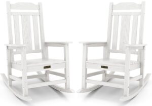 serwall outdoor rocking chair white set of 2