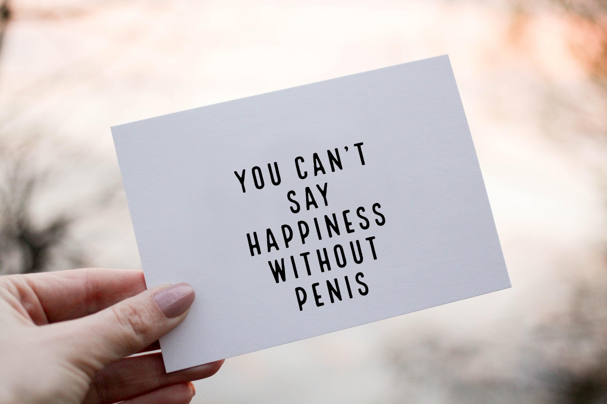 You Can't Say Happiness Without Penis Card - Quotes About Life Card - Rude Card - Gay Birthday Card - Funny Birthday Card Gift For Her - Snarky Card - Just Because Card - Greeting Card