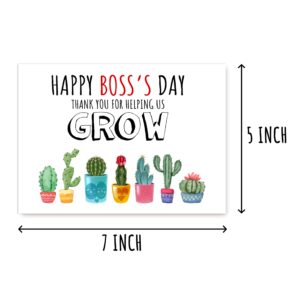 EruditeGifts Cute Thank You Card - Happy Boss's Day Card - Funny Greeting Card - Card For Plant Lover - Gift For Men Boss