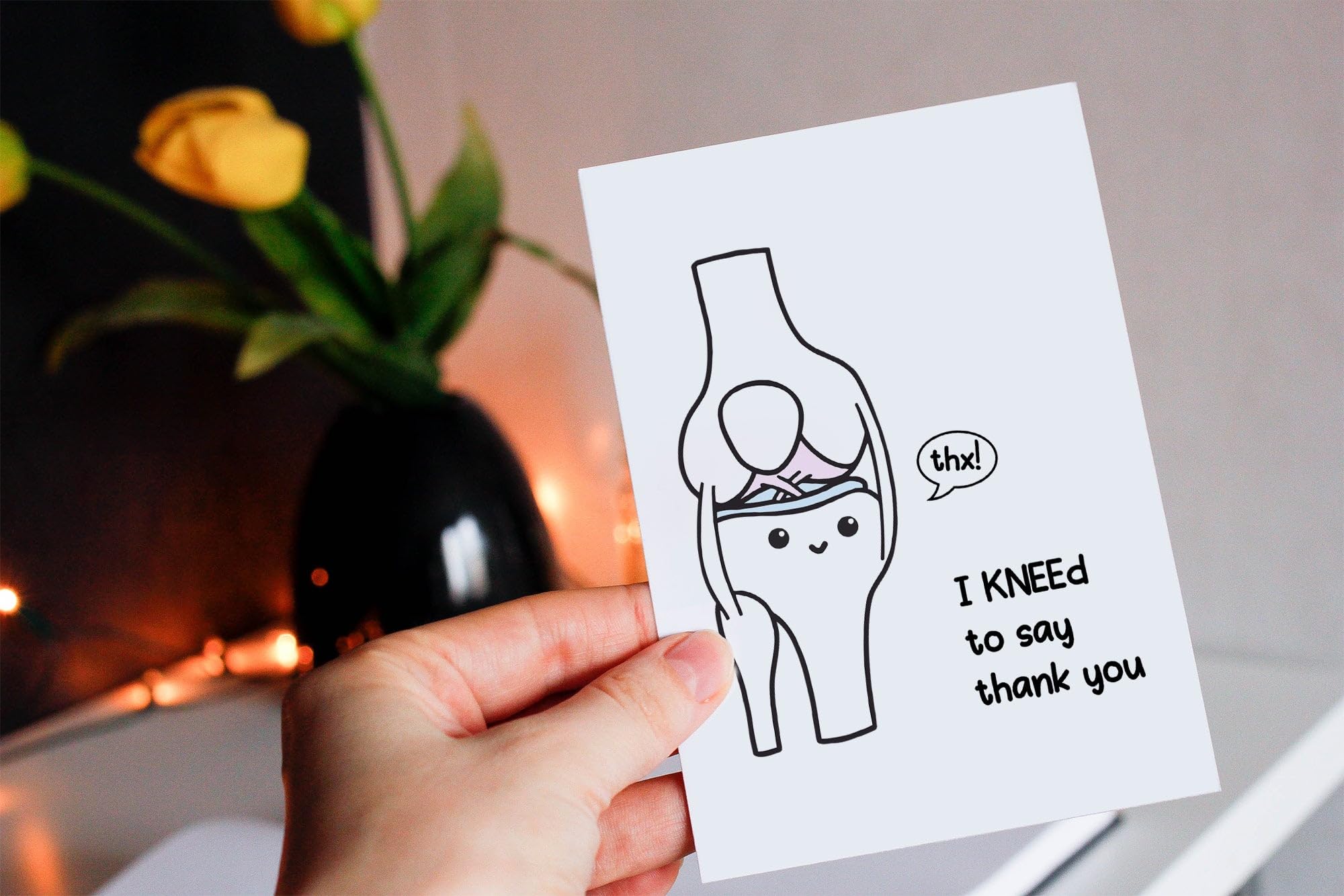 OwingsDesignsPerfect I Kneed To Say Thank You - Thank Your Card Gif For Doctor-Nurse - Physiotherapist Gift Card - Cute Medical Card - Greeting Card