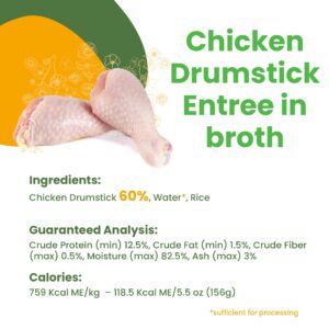 Almo Nature HQS Natural Wet Dog Food Chicken Drumstick Entree in broth 5.5 oz (Pack of 12)