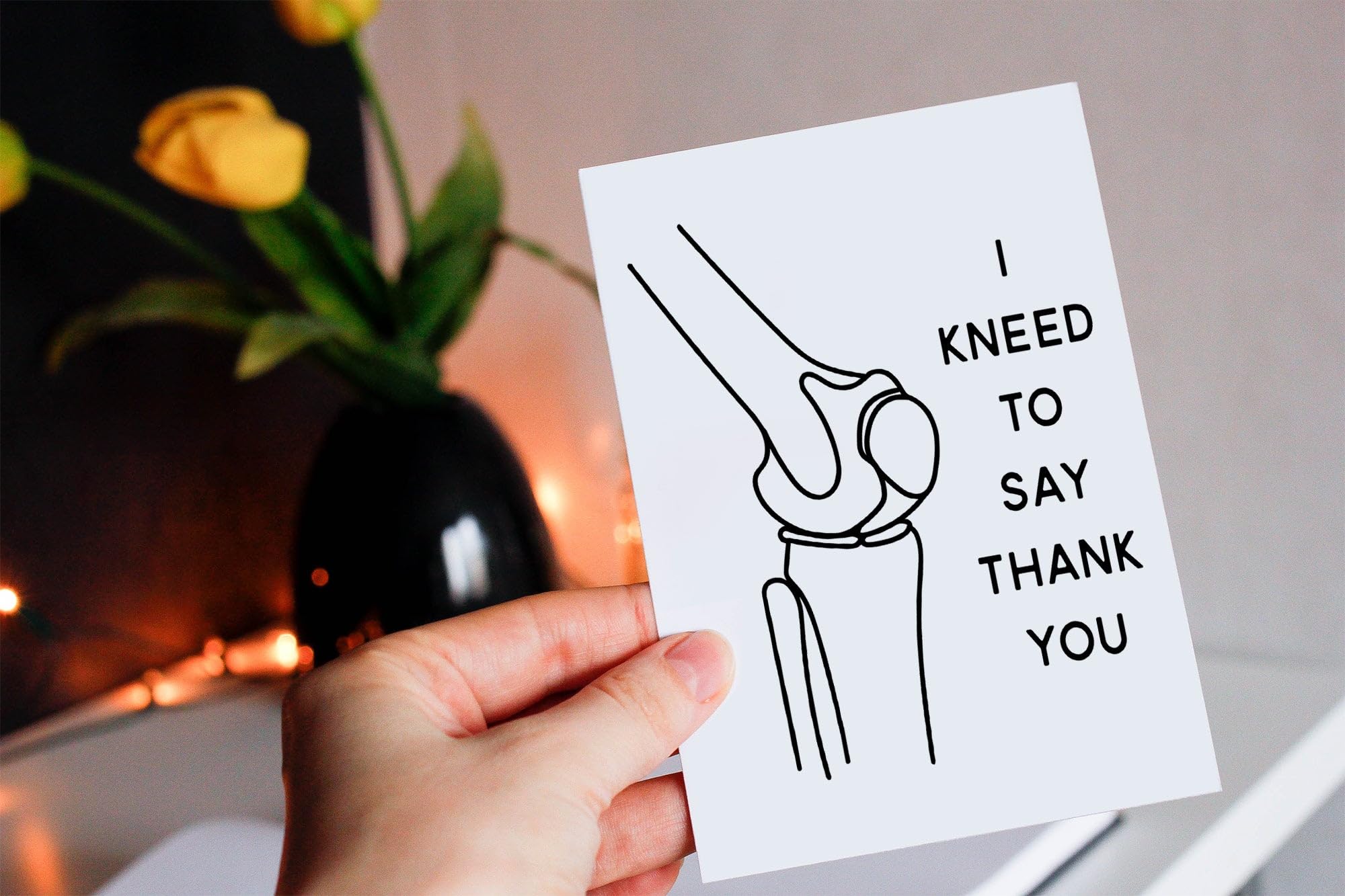 OwingsDesignsPerfect I Kneed To Say Thank You Card - Medical Card - Knee Card - Thank You Card Gift For Doctor - Greeting Card